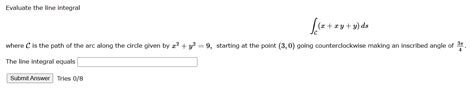 Solved Evaluate The Line Integral ∫cxxyyds Where C Is