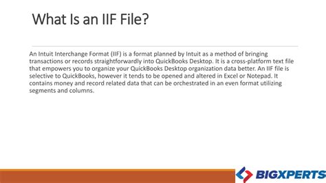 Ppt Import Iif File Into Quickbooks Powerpoint Presentation Free