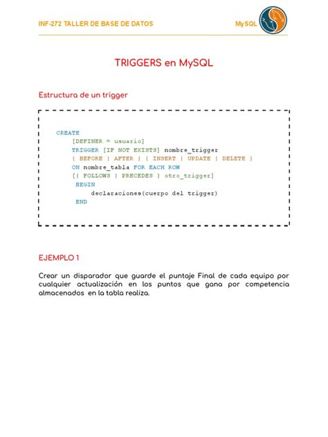 Triggers Mysql Pdf Bases De Datos Software De Gestión De Datos