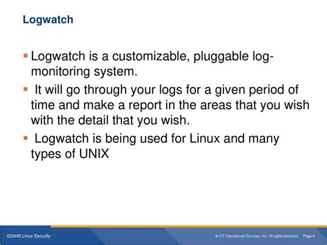 IS3440 Linux Security Unit 9 Linux System Logging And Monitoring Ppt Download