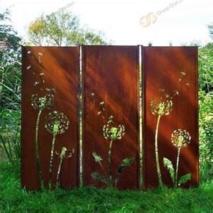 China Decorative Garden Laser Cut Corten Steel Panels Dandelion Patterns Manufacturers