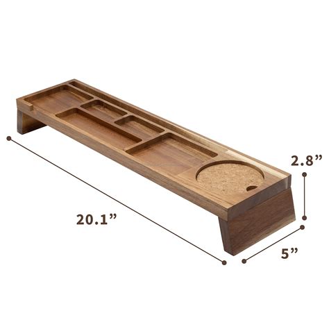 Natural Wood Desk Organizer Multi Compartment Wooden Organizers