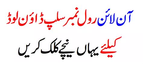 Bise Abbottabad Board 10th Class Roll No Slips 2024