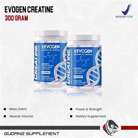 Jual Evogen Creatine 300 Gram Monohydrate Essential Series Creatine