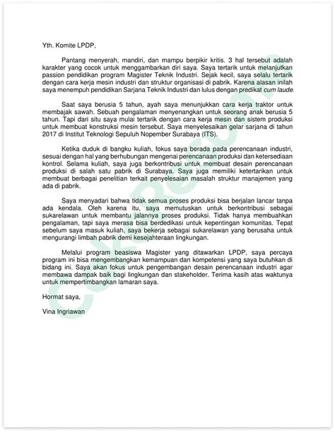 Contoh Personal Statement Dan Cara Menulisnya Untuk Beasiswa 2025 Lpdp