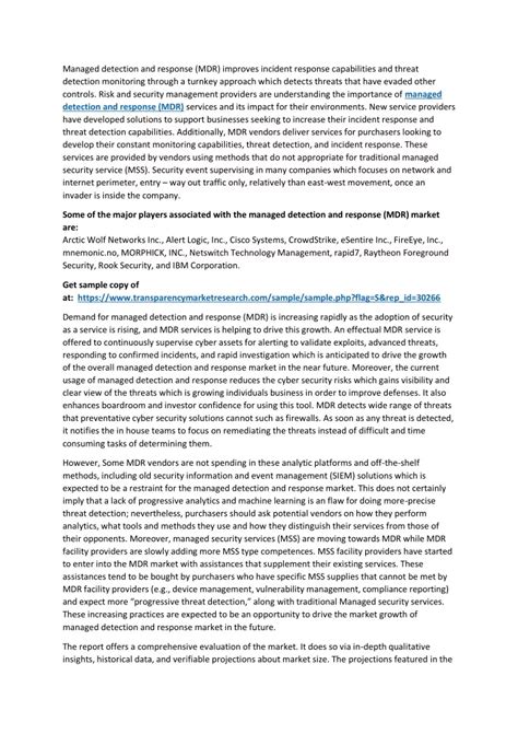 PPT Managed Detection And Response MDR Market PowerPoint Presentation ID