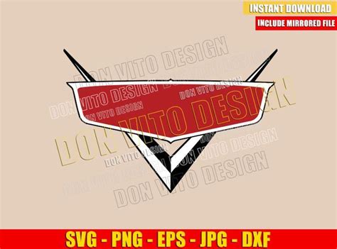 Disney Cars Blank Logo Svg Dxf Png Lightning Mcqueen Symbol Cut File