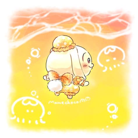 ちいかわ「クラゲコーデな3人組 ちいかわファンアート」 まめちょこ Mamechoco のイラスト