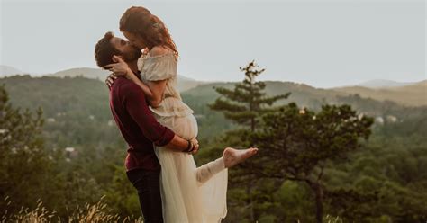 Romantic Forest Engagement Shoot Popsugar Love And Sex