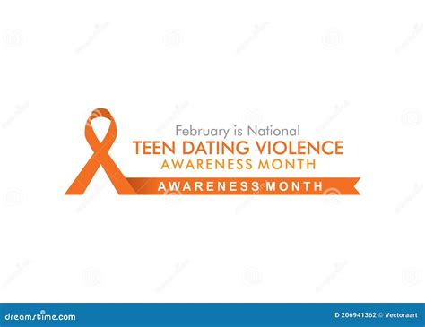 Teen Dating Violence Awareness And Prevention Month Stock Vector
