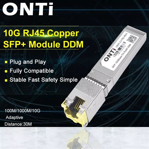 Купить ONTi 10G RJ45 медный SFP + модуль 10GBase-Tx Ethernet волоконно ...