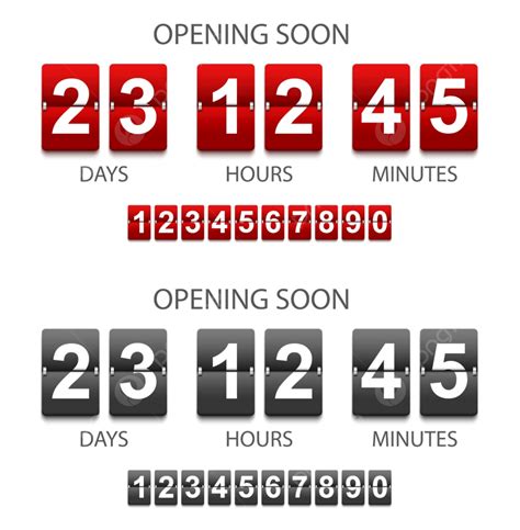 Flip Countdown Clock Counter Time Chronometer Timetable Opening Sign