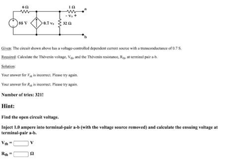 solved given the circuit shown above has a
