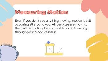 Motion Speed Velocity And Acceleration Notes Slides By Science Stephanie
