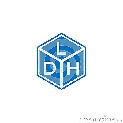 LDH Letter Logo Design On Black Background LDH Creative Initials