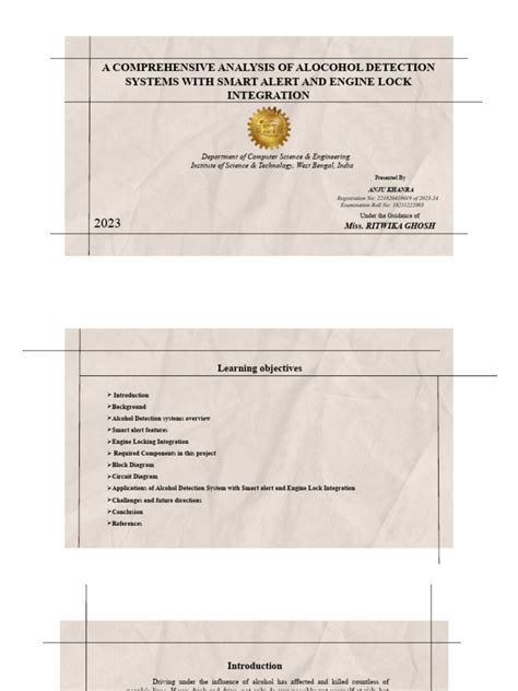 A Comprehensive Analysis Of Alocohol Detection Systems With Smart Alert And Engine Lock