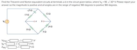 Solved Find The Thevenin And Norton Equivalent Circuits At Chegg