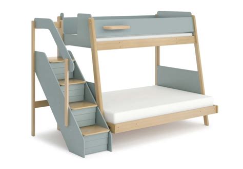 Boori Natty Maxi Bunk Bed With Storage Staircase Blueberry And Almond