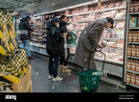Shopping In A Whole Foods Market Supermarket In New York On Sunday