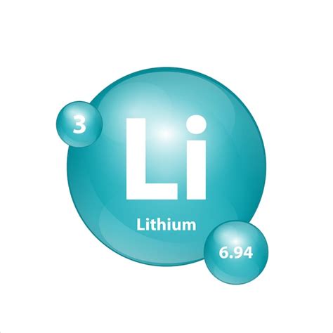Premium Vector Lithium Li Icon Structure Chemical Element Round Shape