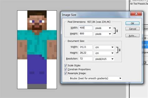 Minecraft Steve Statue Blueprint