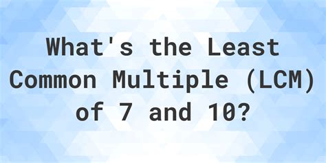 What Is The LCM Of And Calculatio