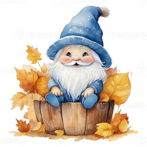 Cute Autumn Gnome Illustration Ai Generated 27298241 Png