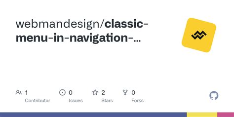 Github Webmandesignclassic Menu In Navigation Block