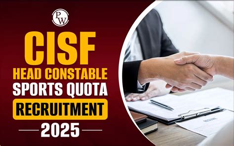Cisf Head Constable Sports Quota Recruitment 2025 Apply Online For 30
