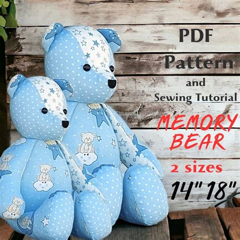 Memory Bear Pattern Keepsake Bear Sewing Pattern Teddy Bear Stuffed