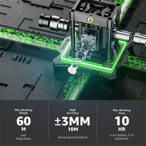 Huepar 703cg 360 Laser Level 12 Lines Self Leveling Cross Line Laser Level Freeshipping Best