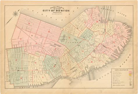 Boston Massachusetts 1883 Index Map Wardmaps Llc