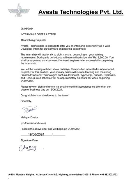 Chirag Prajapati On Linkedin Intership Fullstackdevelopment