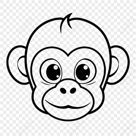 Monkey Face Coloring Sheet 2025
