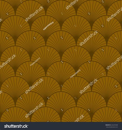 Seamless Vintage Pattern Overlapping Arcs Art Stock Vector Royalty Free 242291848