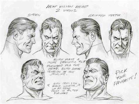 Alex Ross Superman Faces In Sal Abbinanti S Alex Ross Spring Comic Art Gallery Room