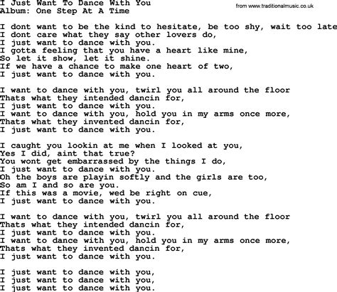 I Just Want To Dance With You By George Strait Lyrics