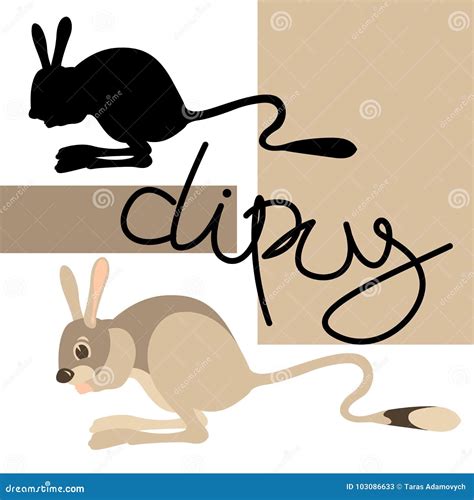 Jerboa Vector Illustration Isolated Hand Drawn Black Sketch 214995639