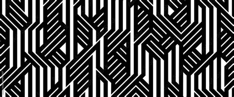Tech Style Seamless Linear Pattern Vector Monochrome Circuit Board Lines Endless Background