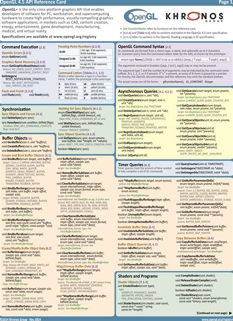 Opengl Reference Guide