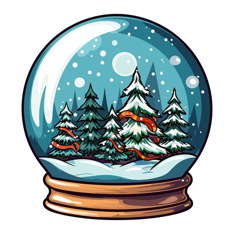 Snow Globe With Winter Scene 26721214 Png