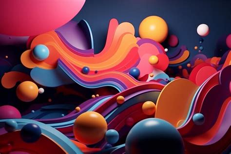 Premium Ai Image Abstract Synthwave Colors