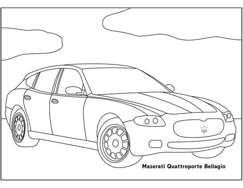 Раскраски гоночные машины Мазерати. Распечатать картинки Maserati