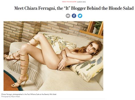 La Foto Di Chiara Ferragni Nuda Su Vanity Fair Americano Il Post