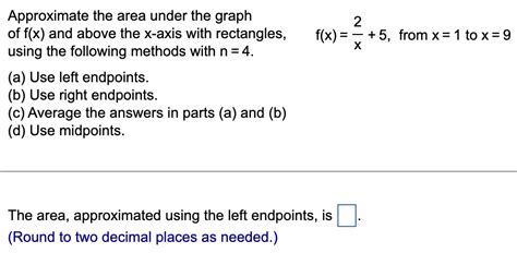 Solved Approximate The Area Under The Graph Of F X And Chegg
