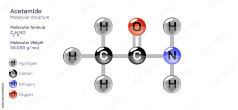 Acetamide Molecular Structure Formula Periodic Table Structural