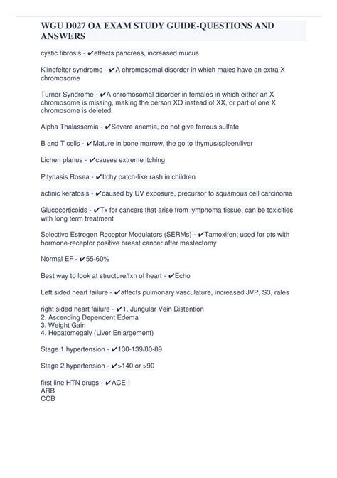 WGU D OA EXAM STUDY GUIDE QUESTIONS AND ANSWERS WGU D Stuvia US