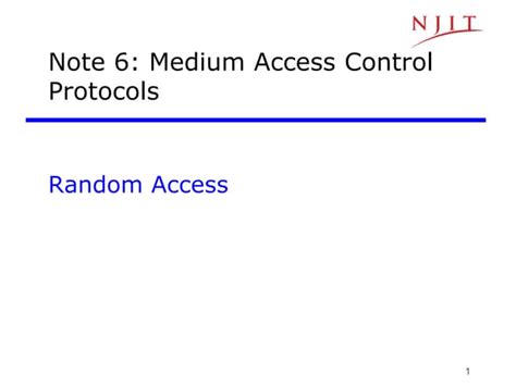 Note9 1pptx On Medium Access Control Protocols Pptx