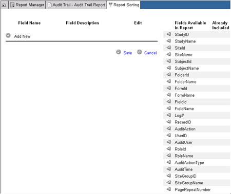 Sort Reports