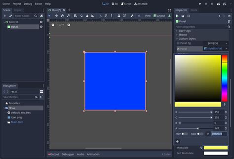 Modulate Property Is Not Affecting Control Nodes With Styleboxflat Style · Issue 43394